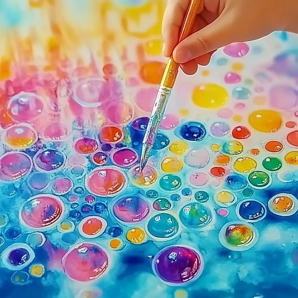 Bubble Painting Art for Kids: Fun & Easy Whimsical Project