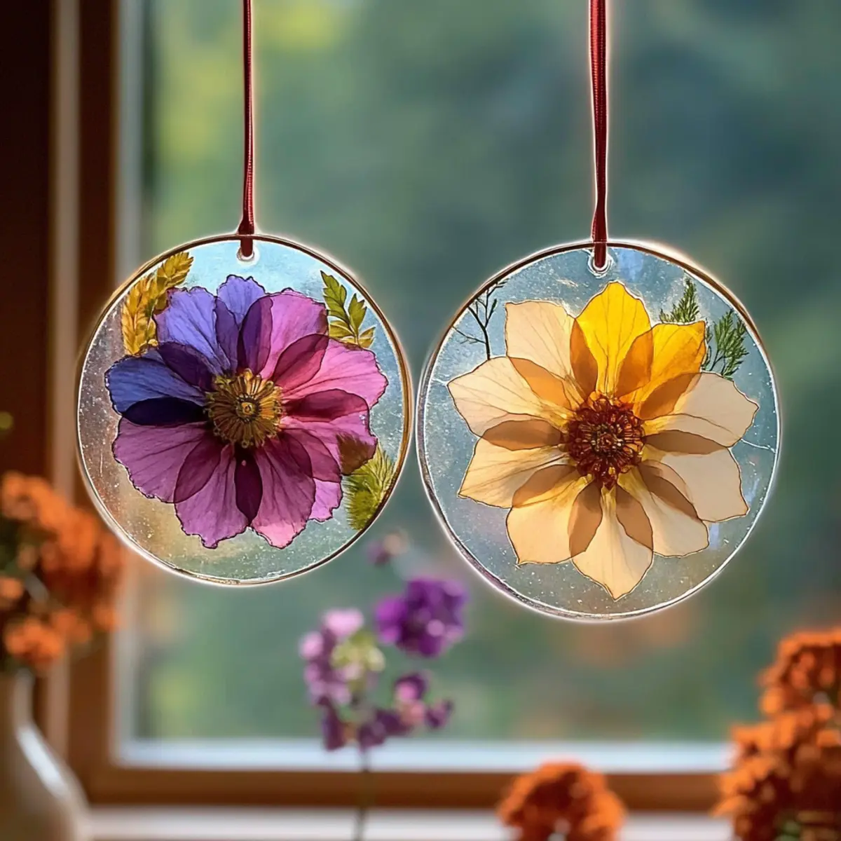 Clear Glue Flower Suncatchers: Brighten Your Home with Art!